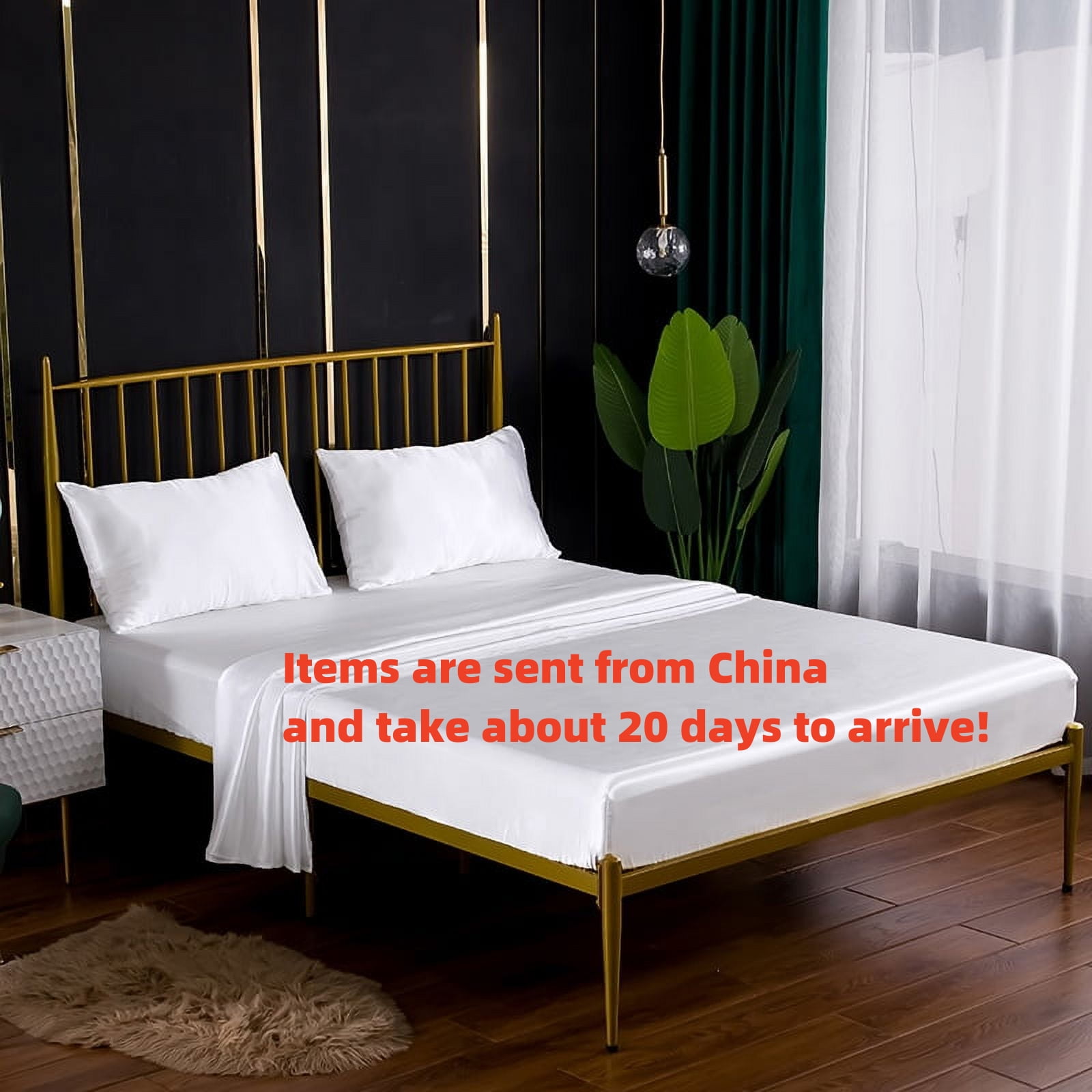 Satin Solid color Bedding Set-Four Seasons,3,3,white,Full - Walmart.com