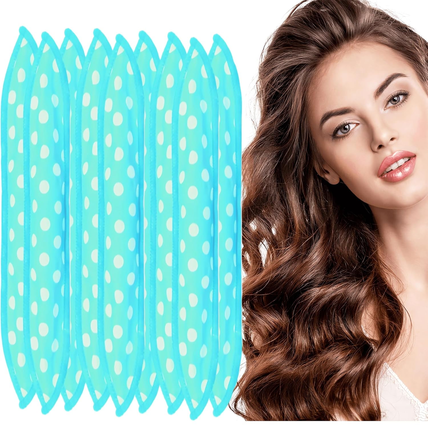 Satin Sponge-Rollers for Hair - 9PCS Sponge Curlers,Soft Curlers to ...