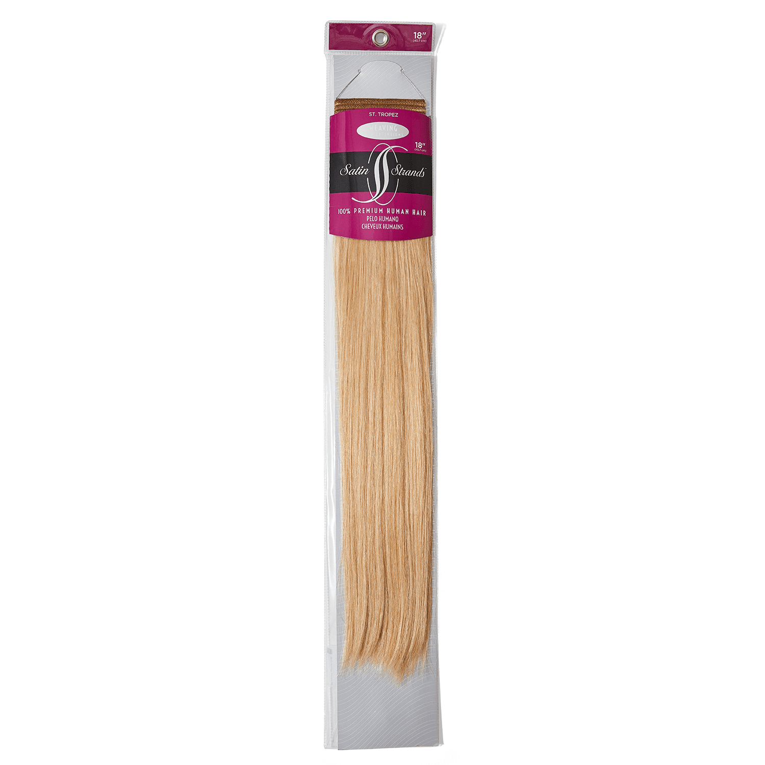 Satin Strands Blonde 18 Inch Premium Human Hair Extensions, St. Tropez ...