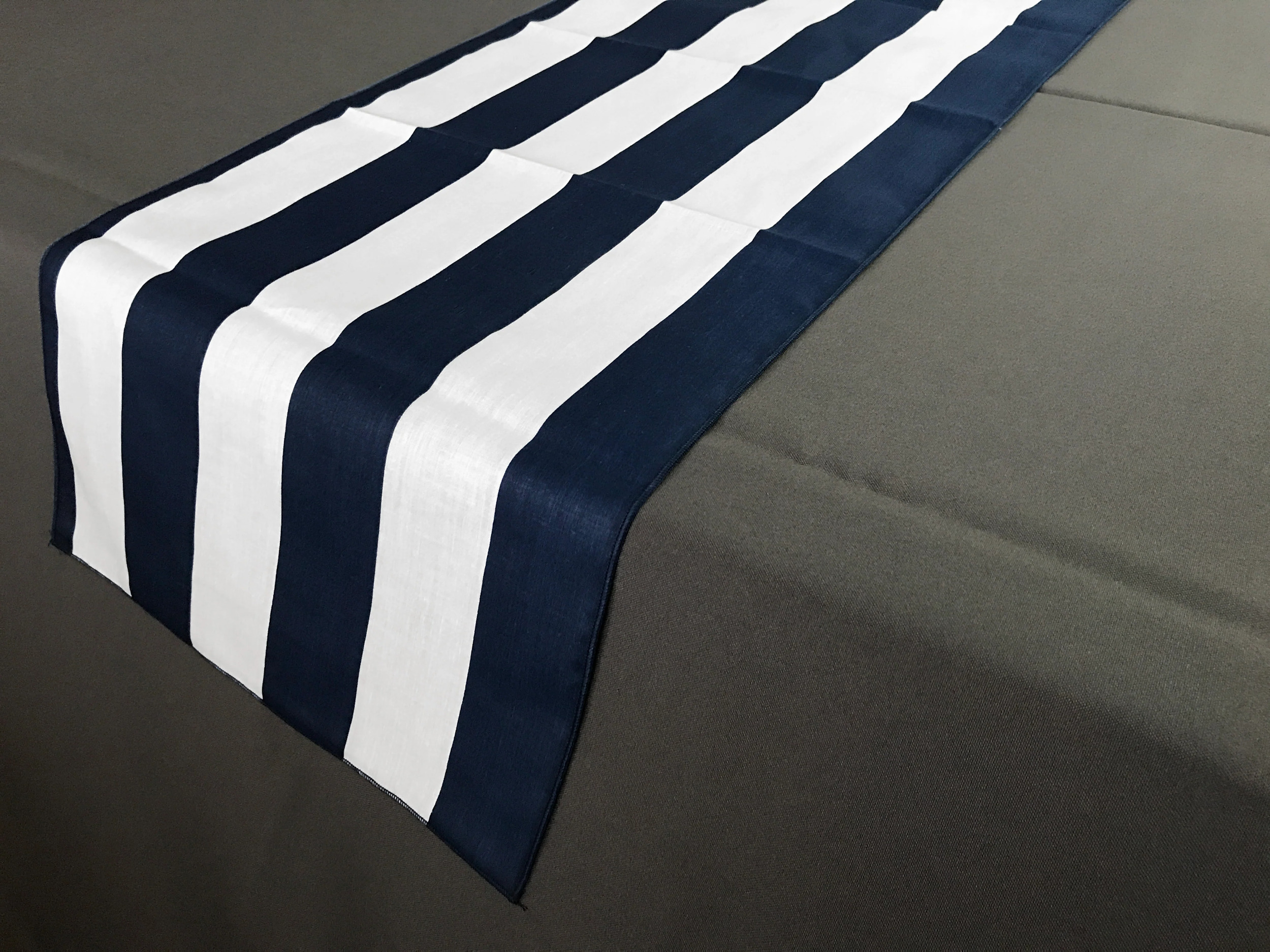Satin Stripe Table Runner 2 Inch Wide Stripes Navy - Walmart.com