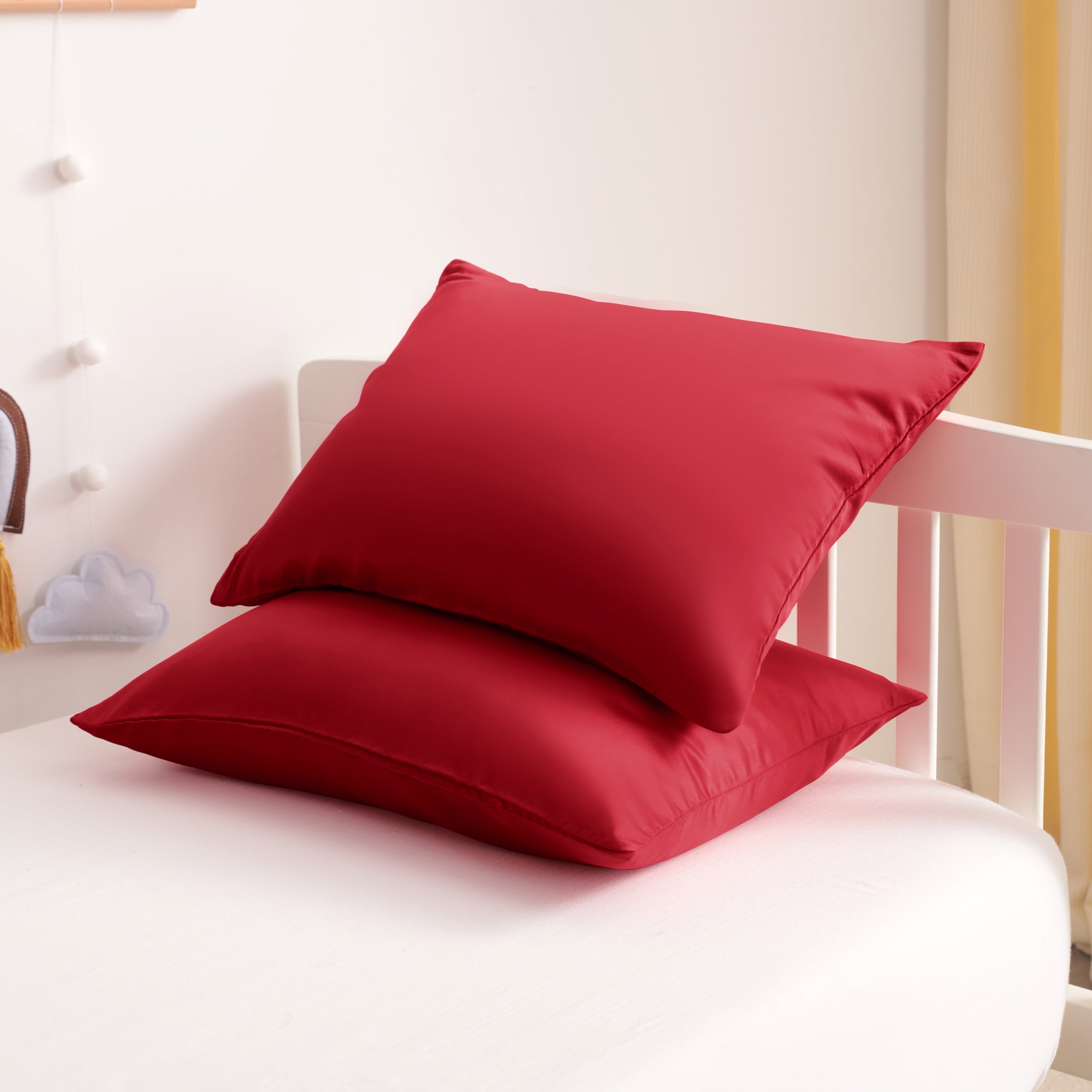 Satin Super Soft Toddler Pillowcases with Hidden Zipper Closure, Luxury ...