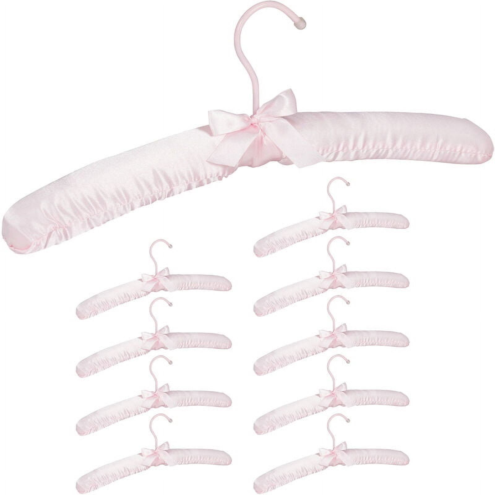 Satin clothes hanger, set of 10, soft padded jacket clothes hanger, 360 ...