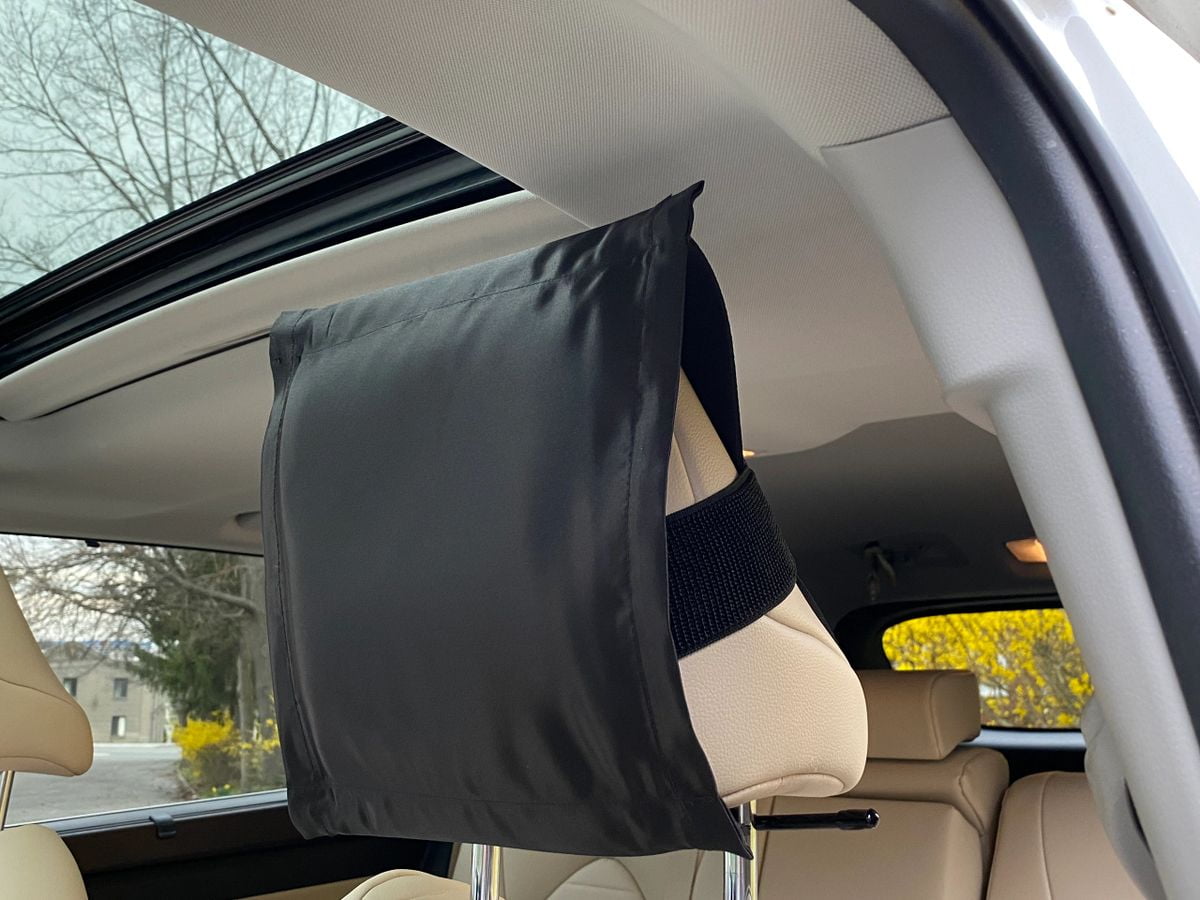 SatinProtect Black Satin Headrest Cover with Base - Walmart.com