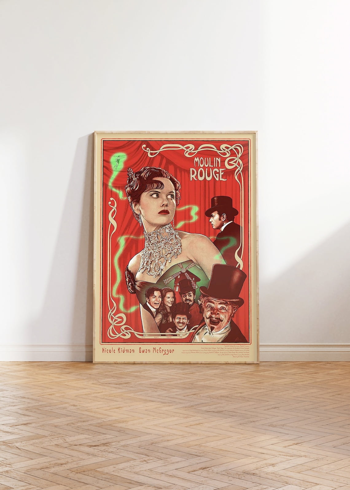 Satine, Christian, Harold Zidler Art Poster, Moulin Rouge Musical Art ...