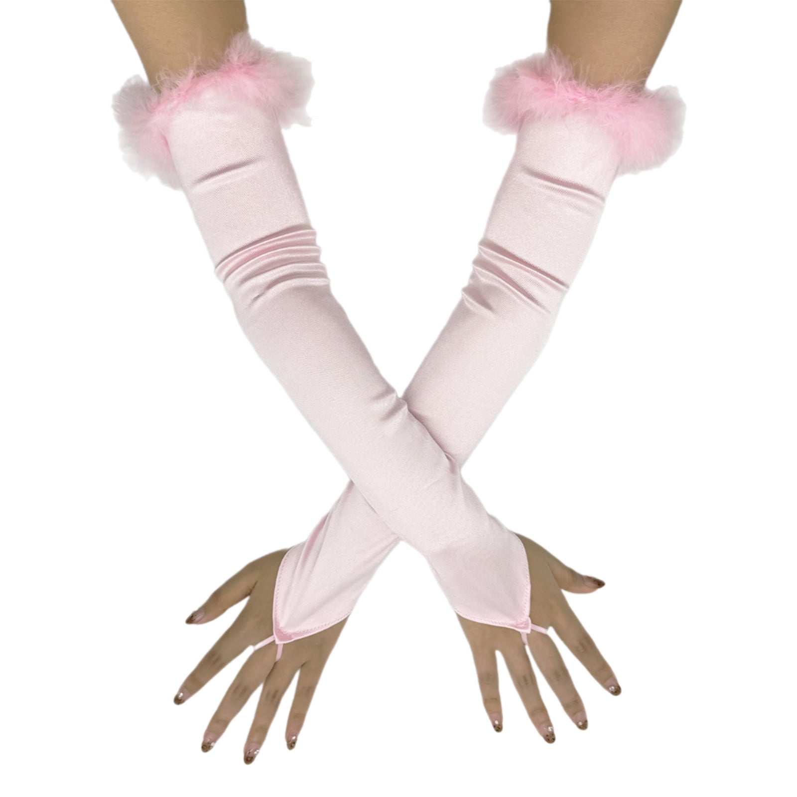 Satined Fingerless Gloves for Women 1920s Costume Gloves for Evening ...
