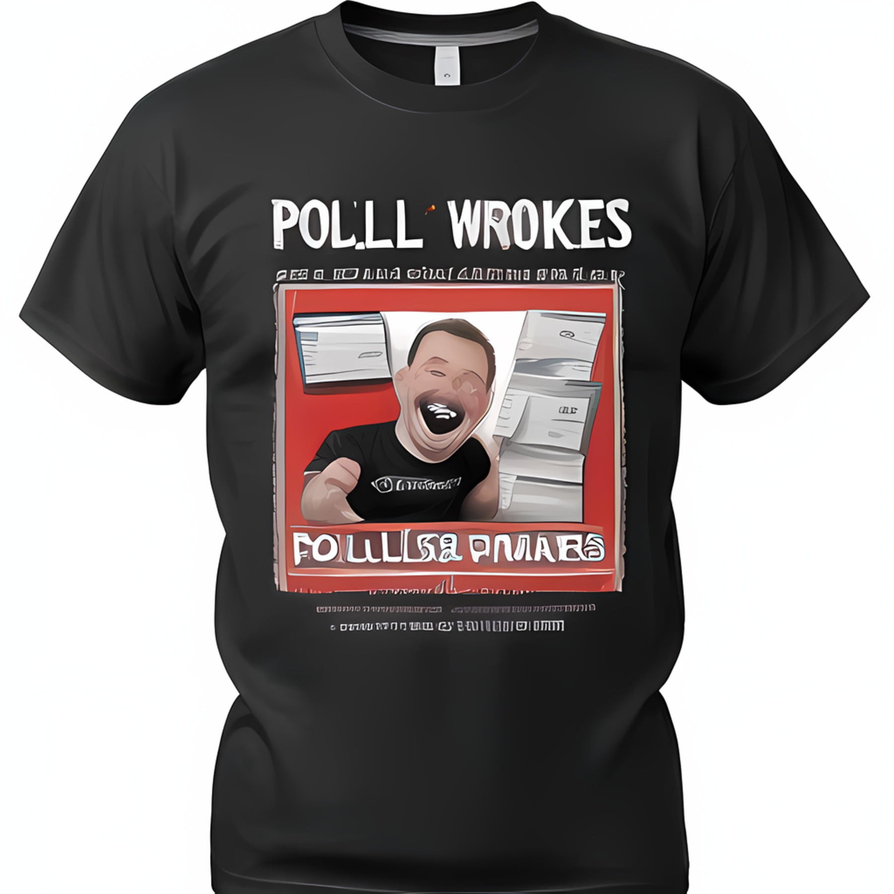 Satirical Work from Home Graphic Design T-Shirt 'Pmorph Waker' Angry ...