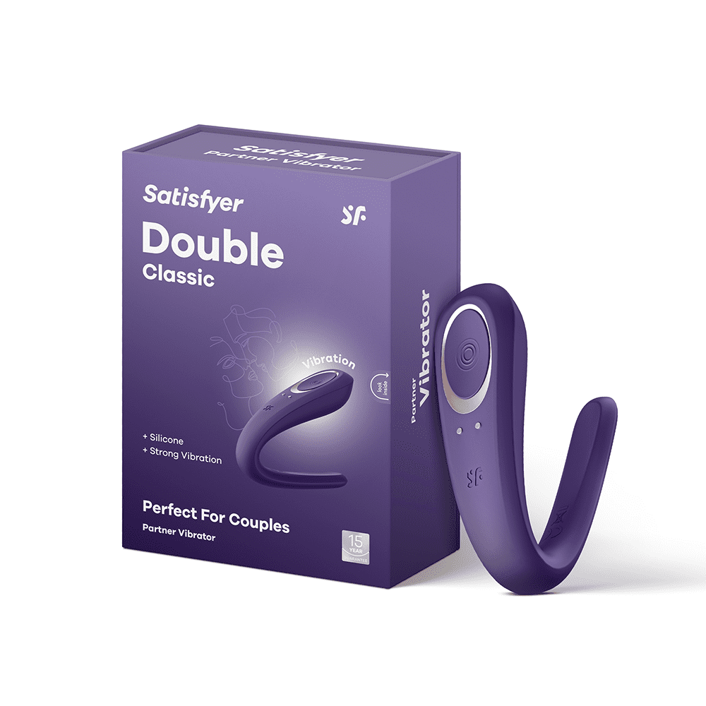 Satisfyer Double Classic Couples Vibrator - G-Spot and Clitoral Stimulation, Partner Toy, U ...