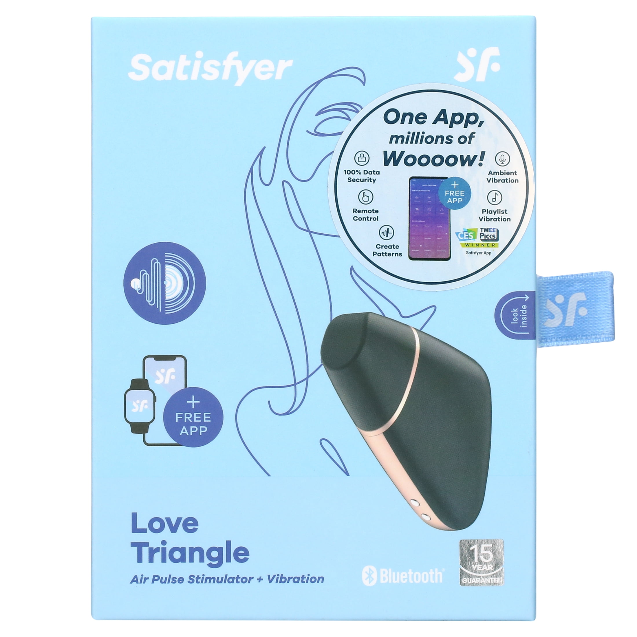 Satisfyer Love Triangle Air-Pulse Clitoris Stimulating Vibrator with ...