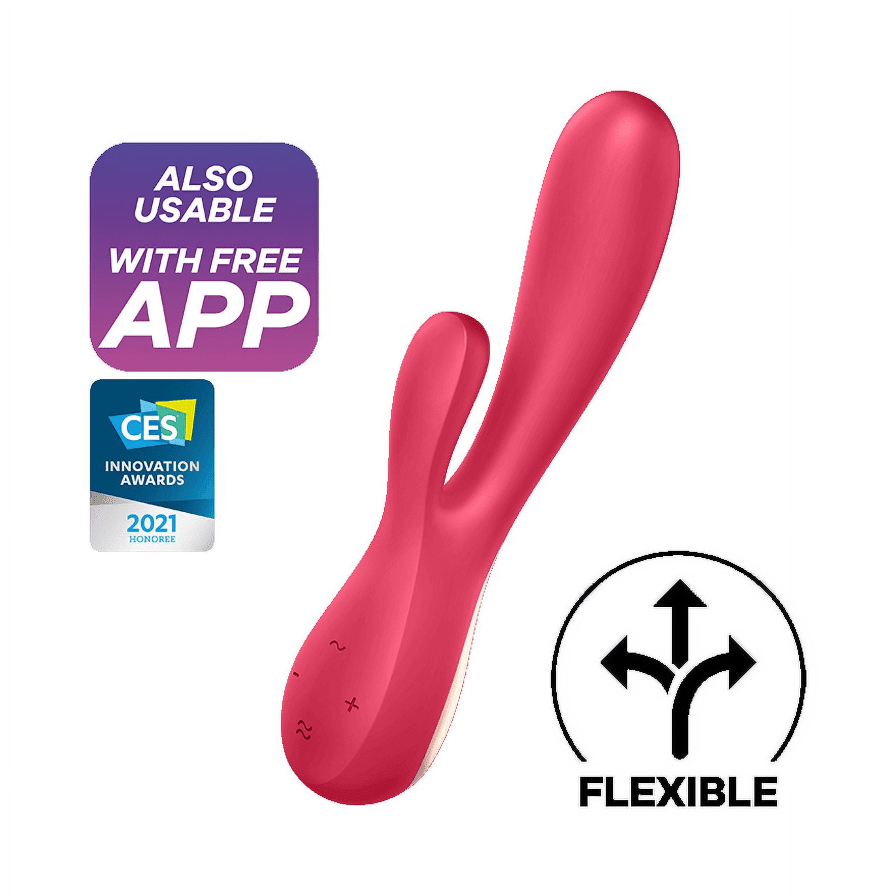 Satisfyer Mono Flex Rabbit Vibrator with App Control - G-Spot and Clitoris Stimulation ...