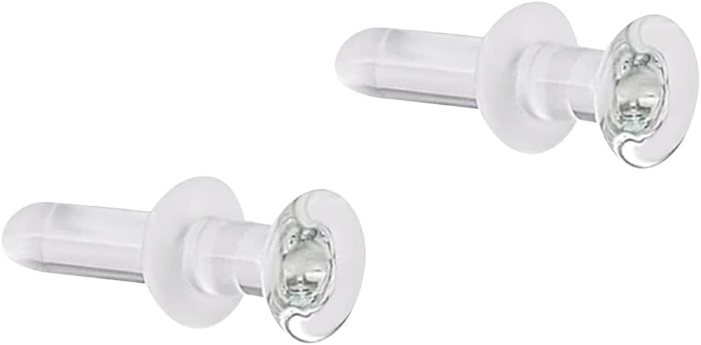 Satix 2PCS 1/2" Glass Labret Flat Back Retainer Clear Cartilage ...