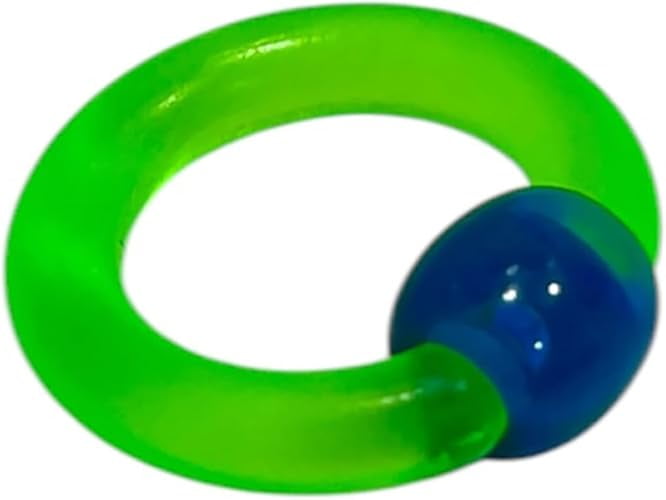 Satix 6G UV Reactive Glow In Dark Light Acrylic Captive Bead Ring CBR ...