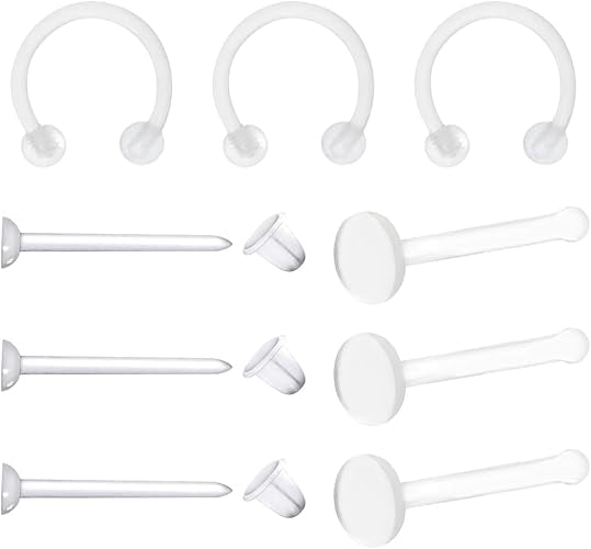 Satix Mix Style Clear Piercing Retainers for Work Surgery, Bioflex ...