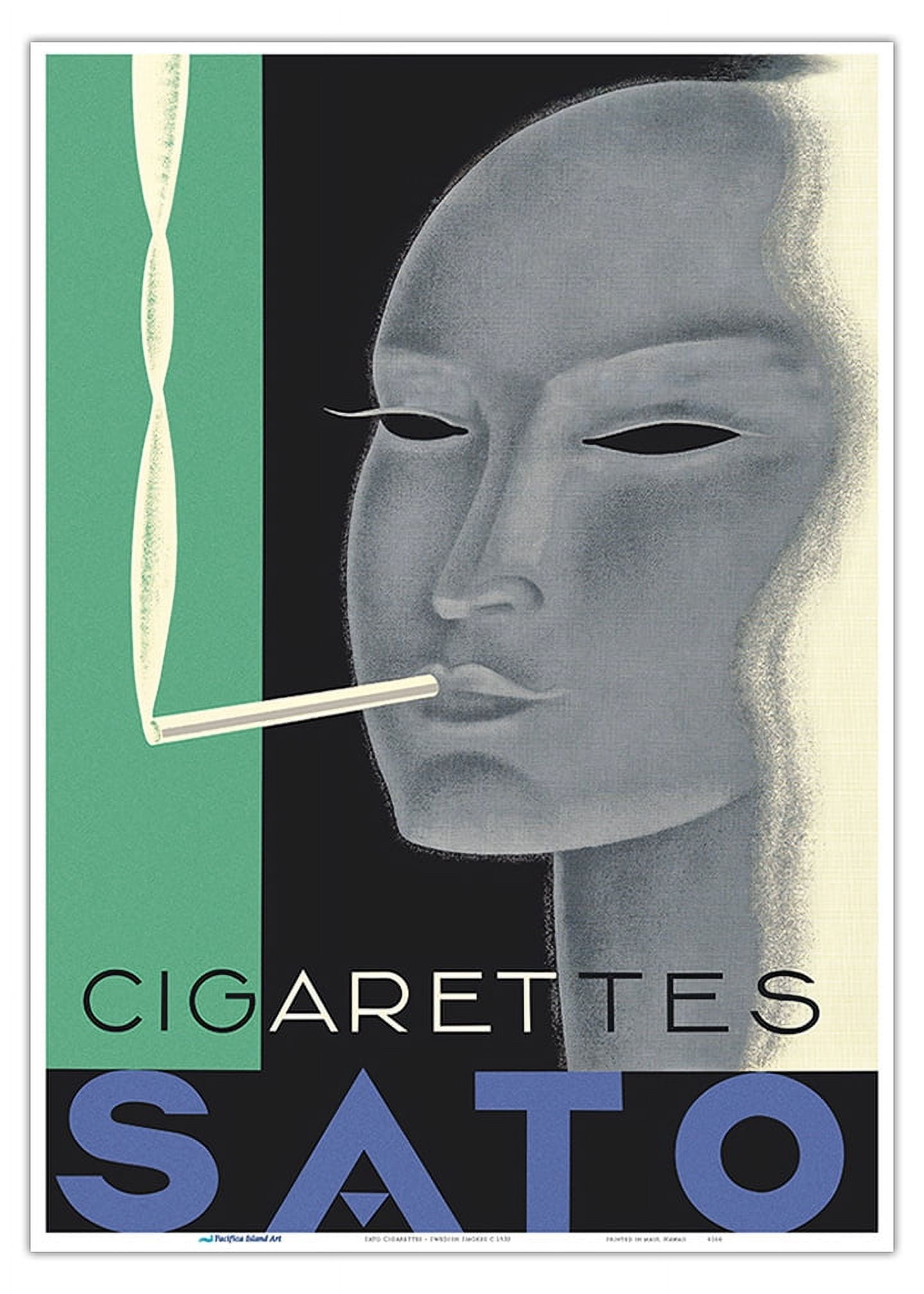 Sato Swedish Cigarettes - Vintage Advertising Poster c.1933 - Master ...