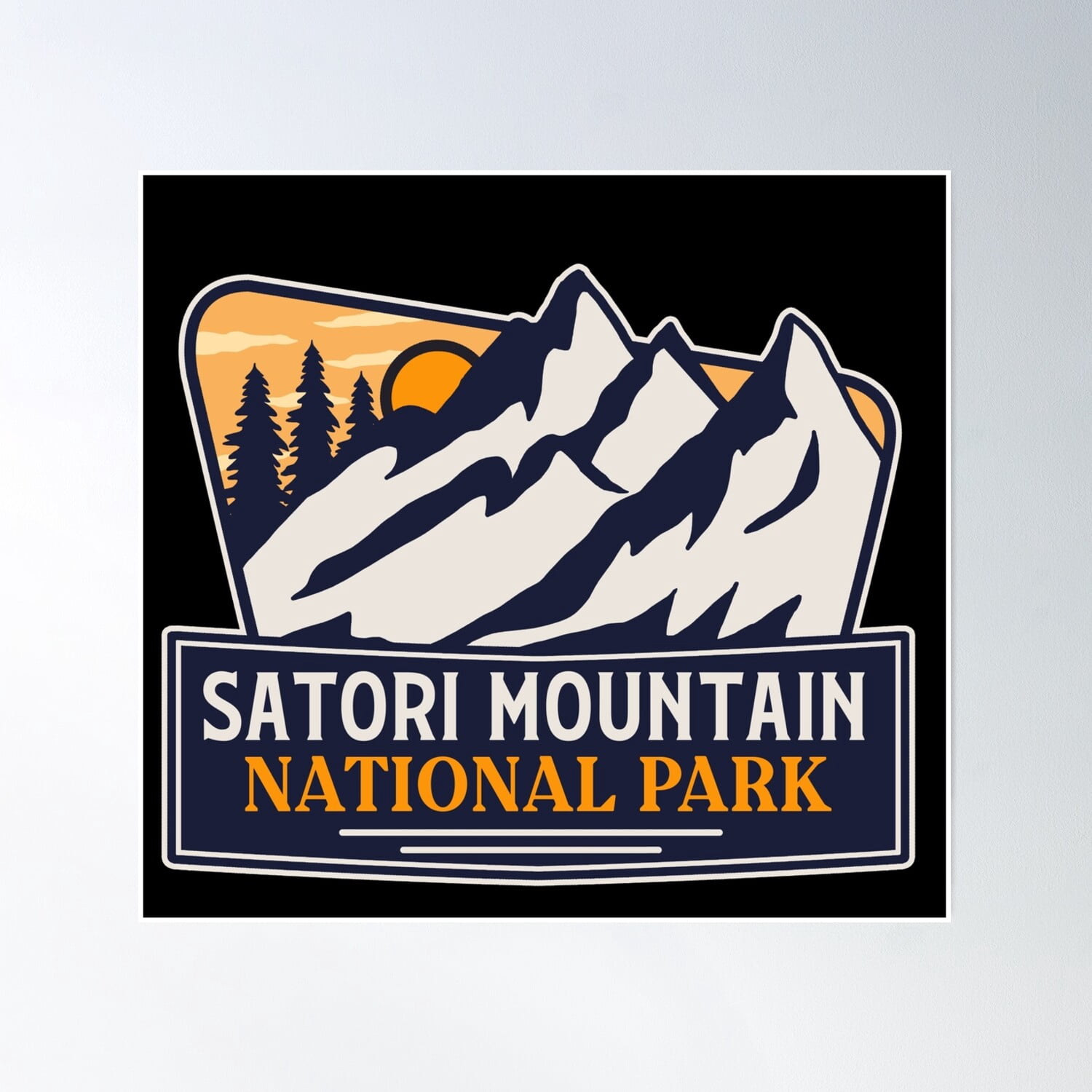 Satori Mountain National Park Poster Wall Art, Modern Wall Decor, 24x36 ...
