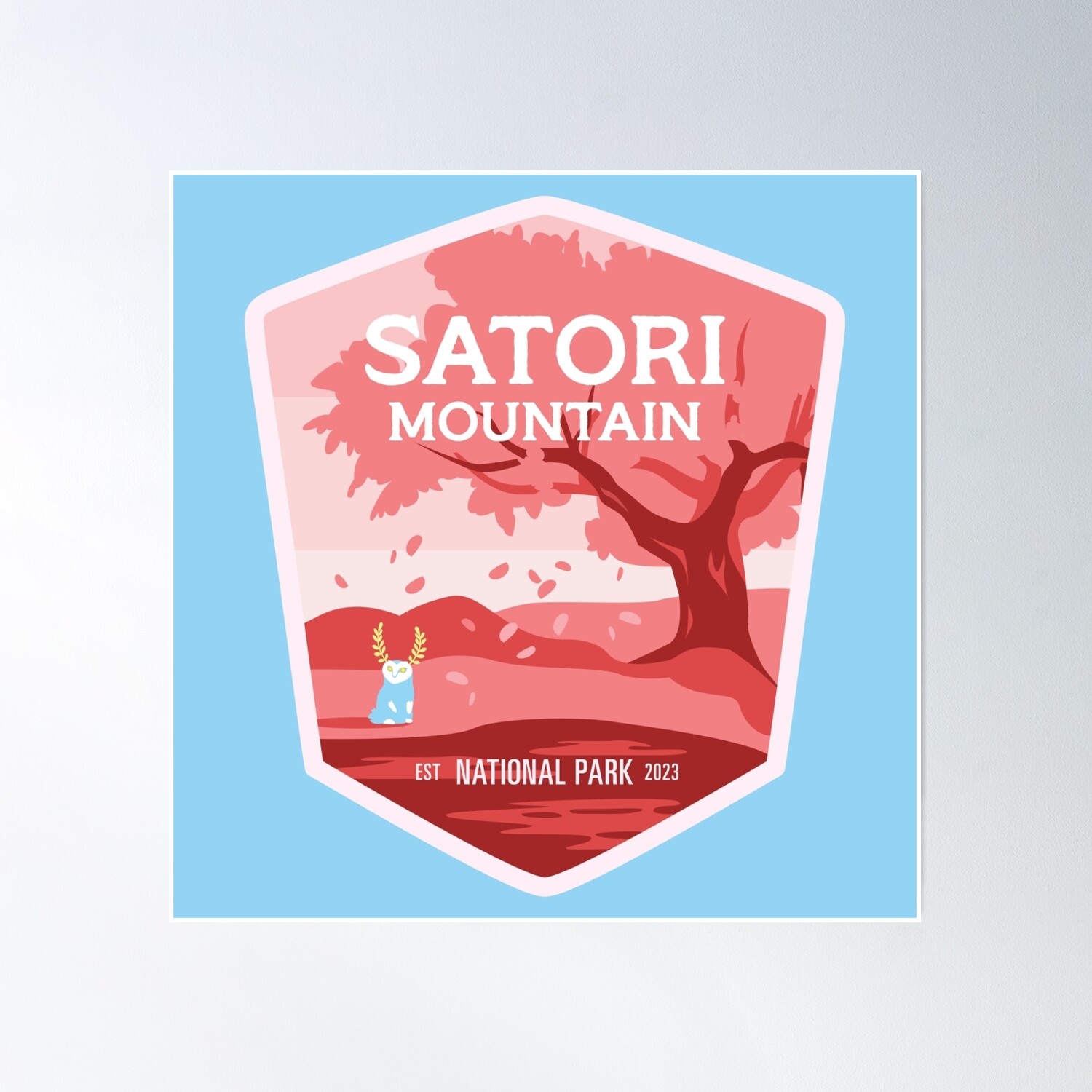Satori Mountain National Park Poster Wall Art, Modern Wall Decor, 30x30 ...