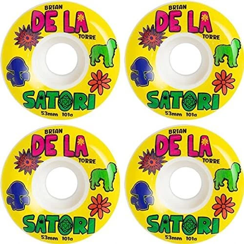 Satori Movement Delatorre Pro White Skateboard Wheels - 53mm 101a (Set ...