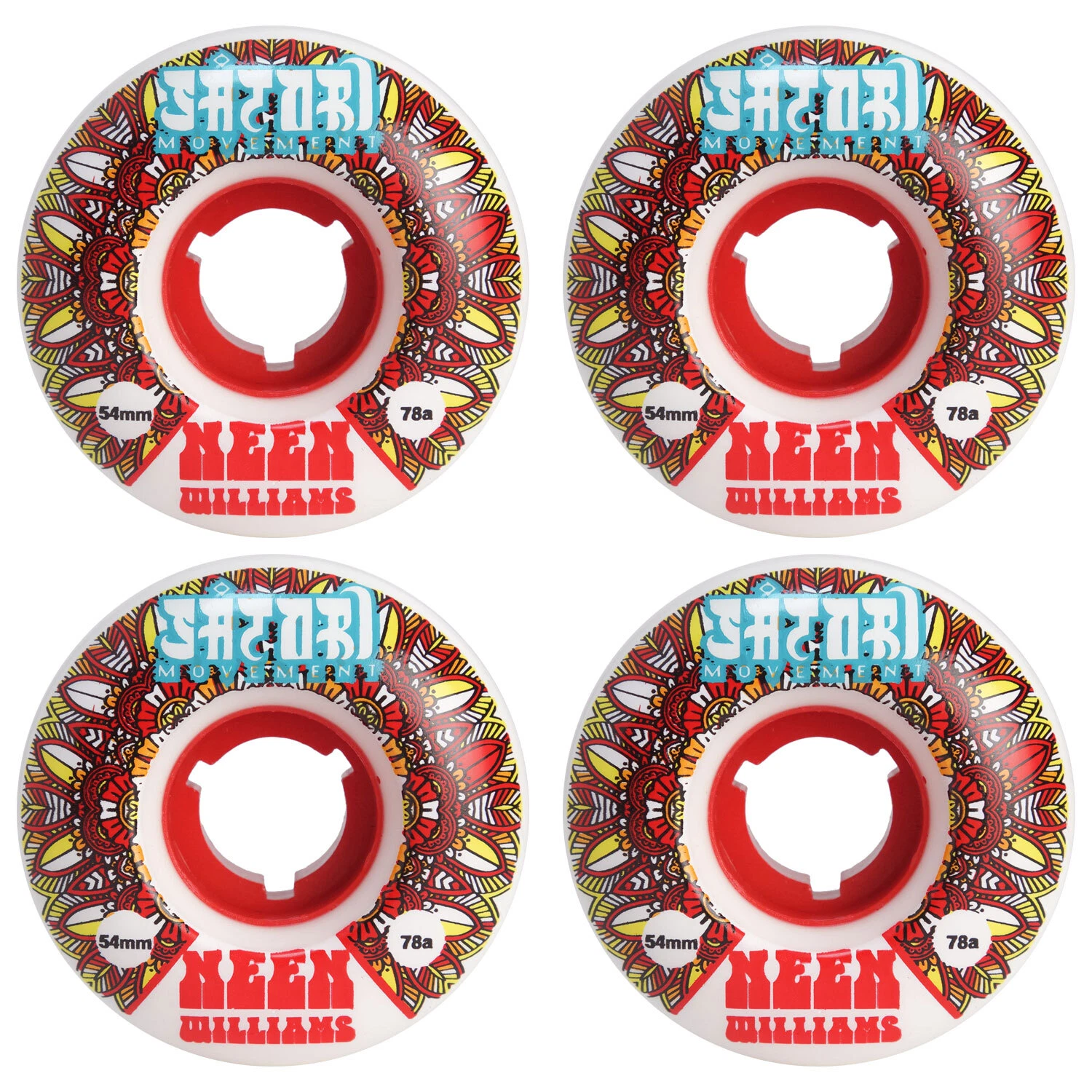 Satori Movement Skateboard Wheels 54mm Neen Williams Native Cruiser 78a ...