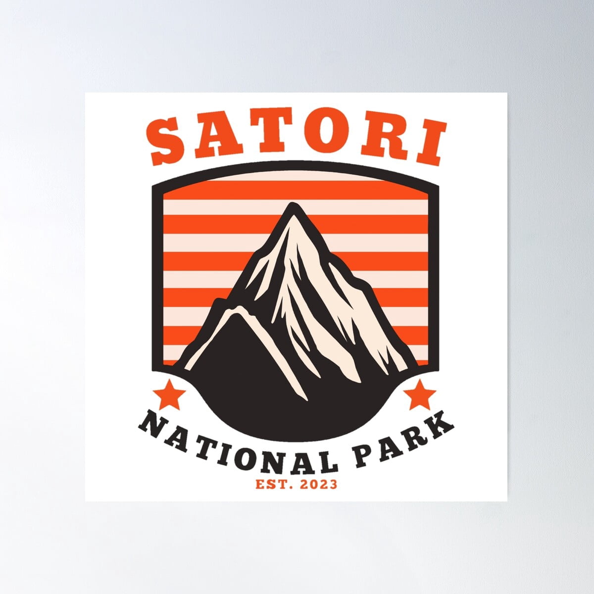 Satori Park Adventure Badge Poster Wall Art, Modern Wall Decor For ...