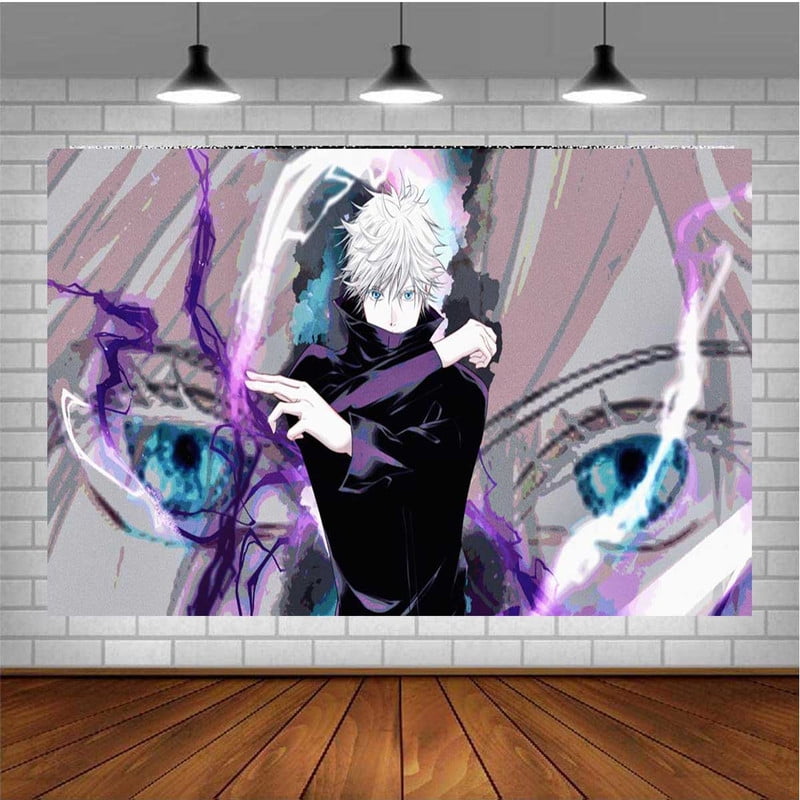 Satoru Anime Gojo Banner Poster Wall Decor Birthday Backdrop Background ...