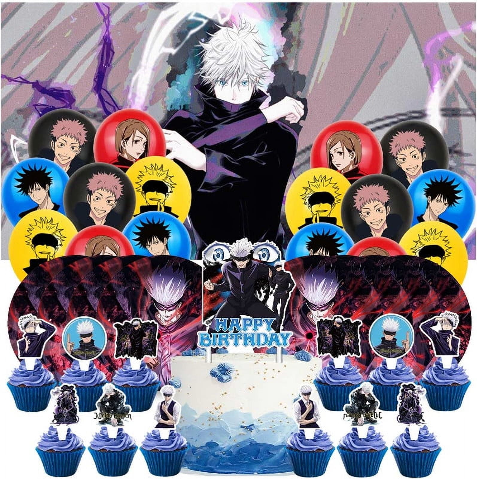 Satoru Anime Gojo Party Supplies Cake Topper Decor Banner Backdrop ...