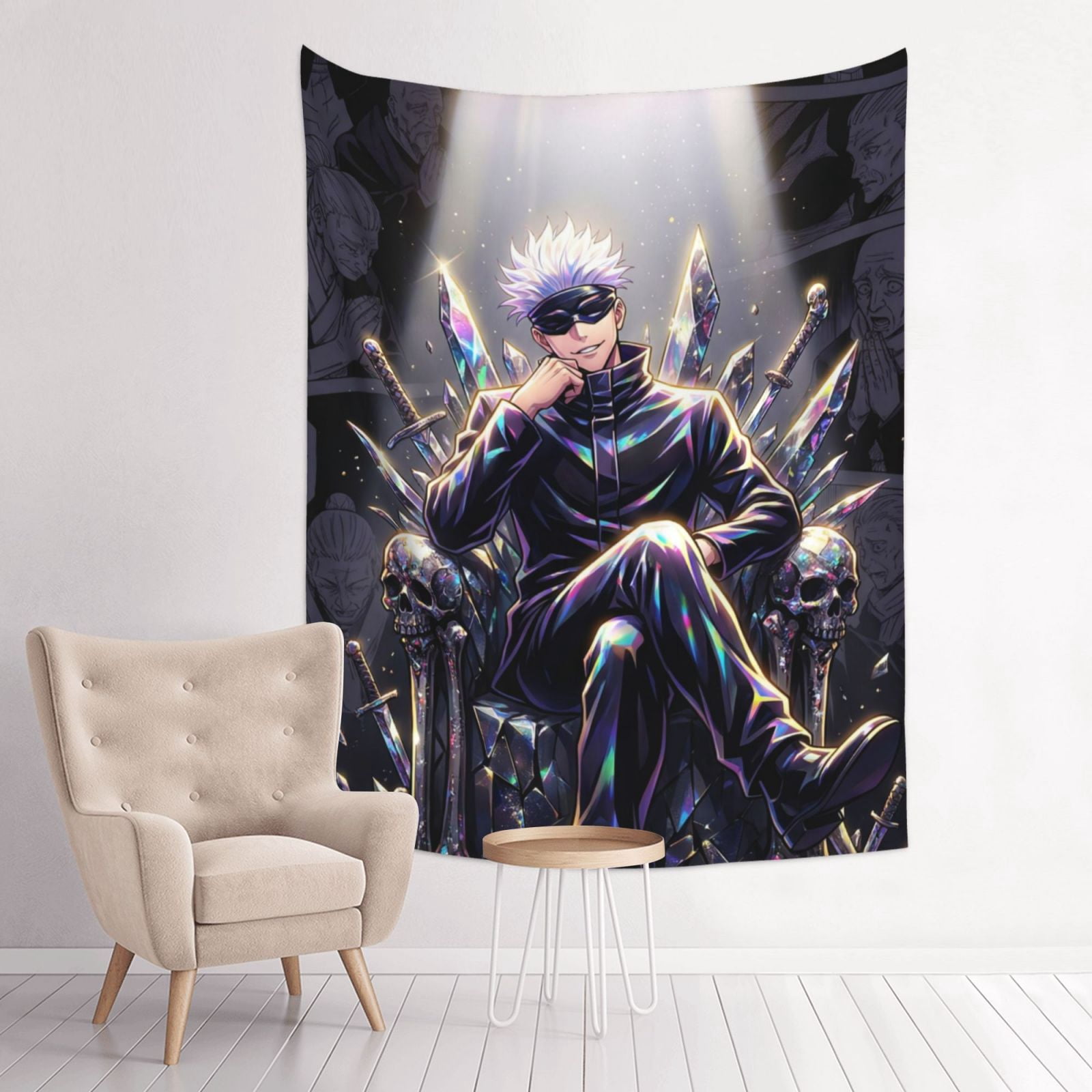 Satoru Gojo Anime Tapestry Indian Wall Hanging Tapestries Room Decor ...