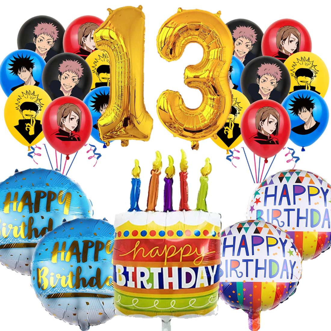 Satoru Gojo Balloons Party Supplies 13th Big Number Decorations Decor ...