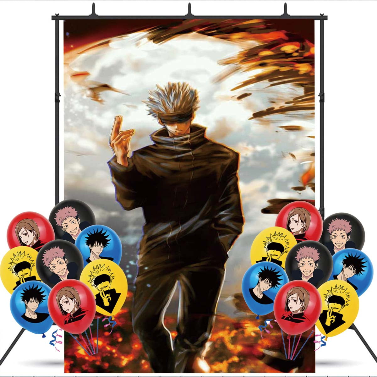 Satoru Gojo Balloons Party Supplies Taspestry Poster Banner Backdrop ...