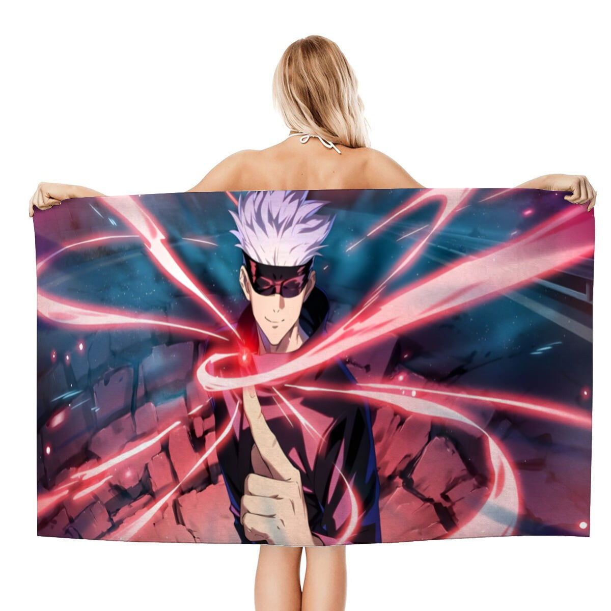 Satoru Gojo Beach Quick Drying Towel, stylish, compact, quick-drying, and perfect for all your ...