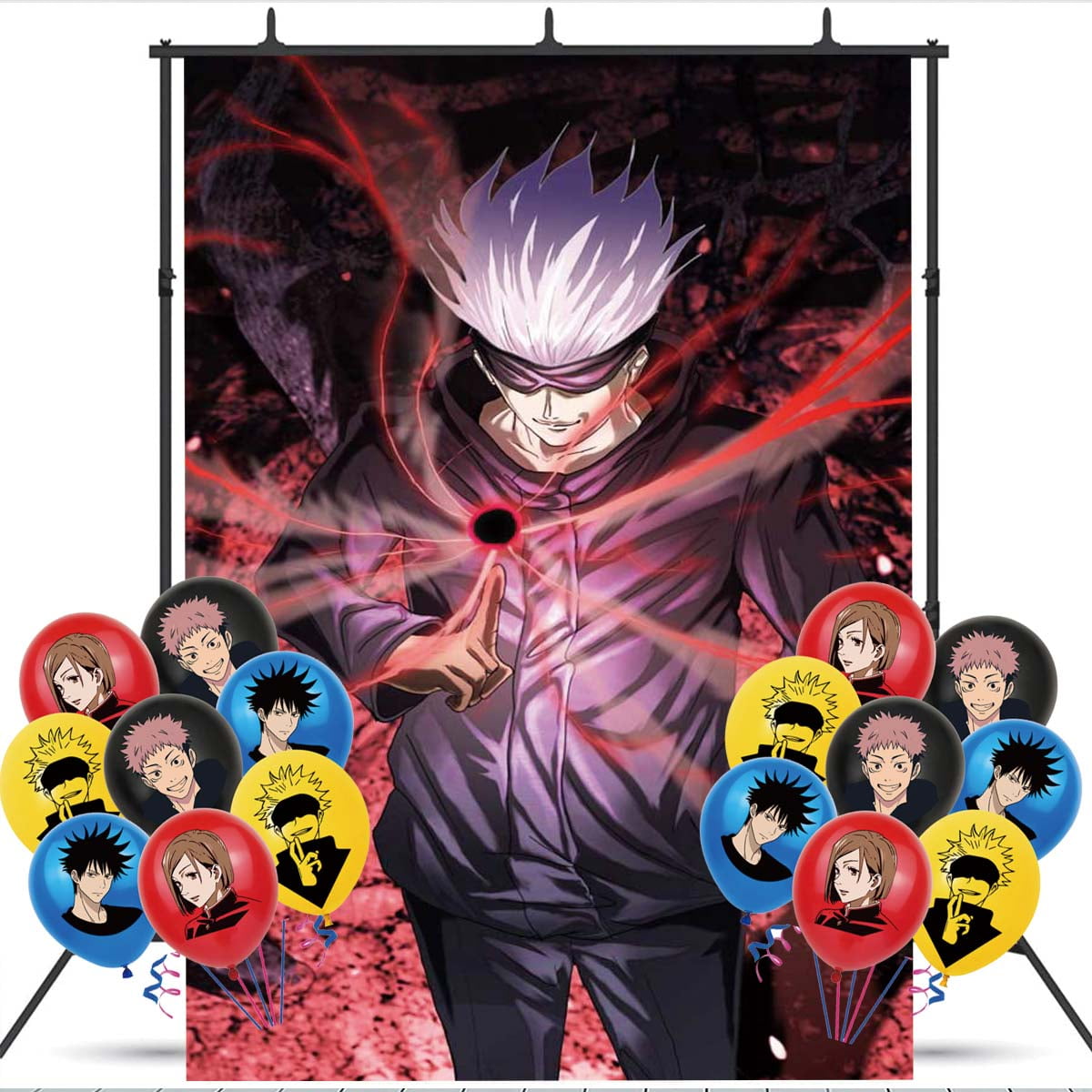Satoru Gojo Birthday Balloons Party Supplies Banner Backdrop Background ...