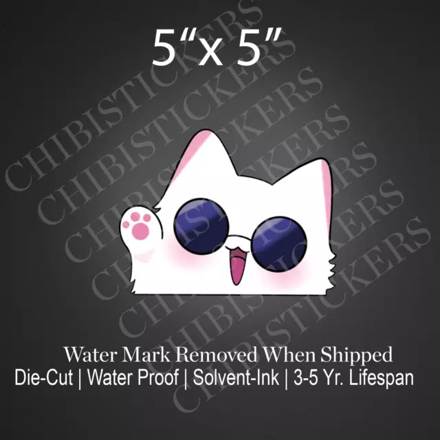 Satoru Gojo Cat Jujutsu Kaisen Happy Bumper Sticker Anime Eyes Jdm ...