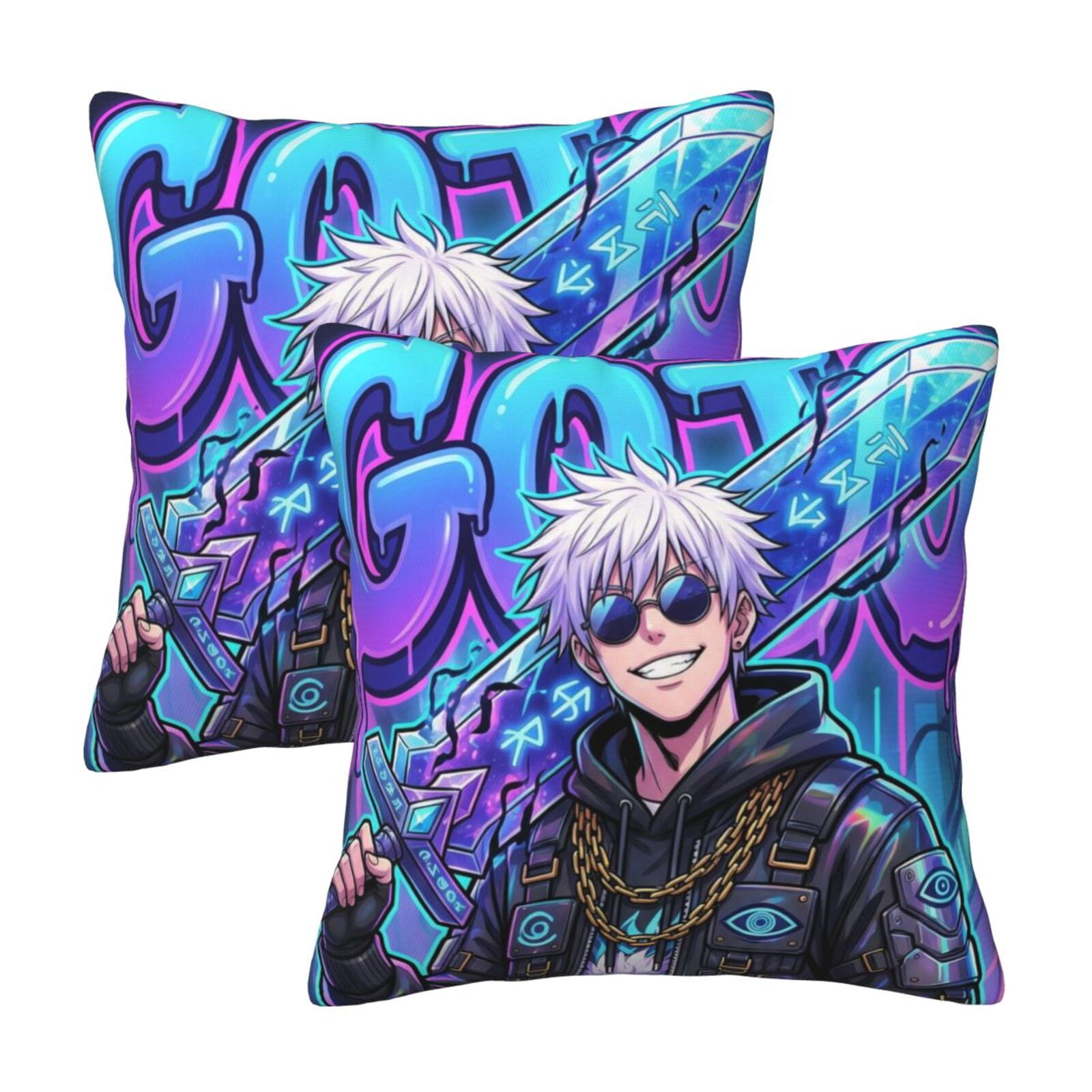 Satoru Gojo Home Made Decorative Cushion Covers Pillow Covers 2 Pack ...