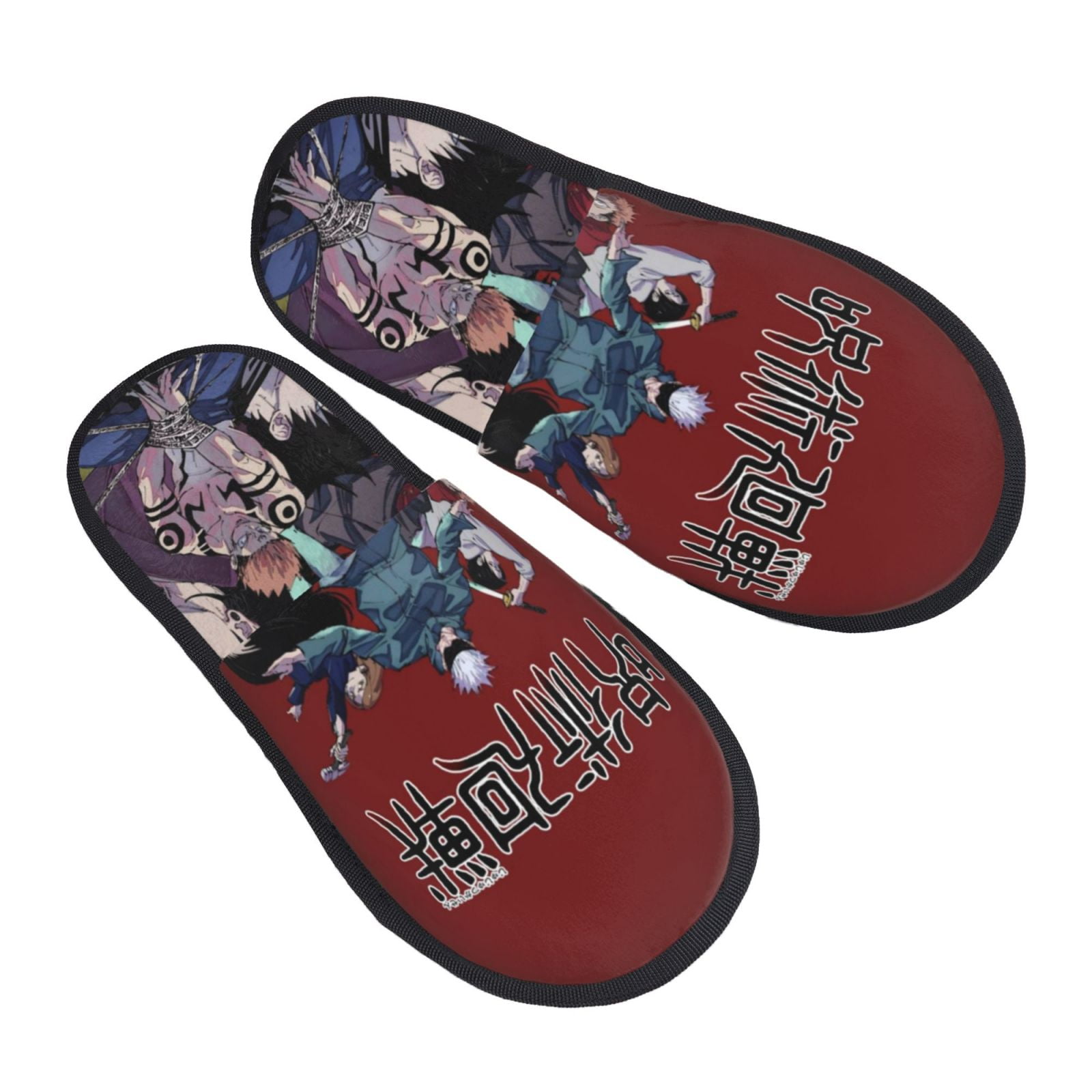 Satoru Gojo Jujutsu Kaisen Furry Slippers for Women Men Fuzzy House ...