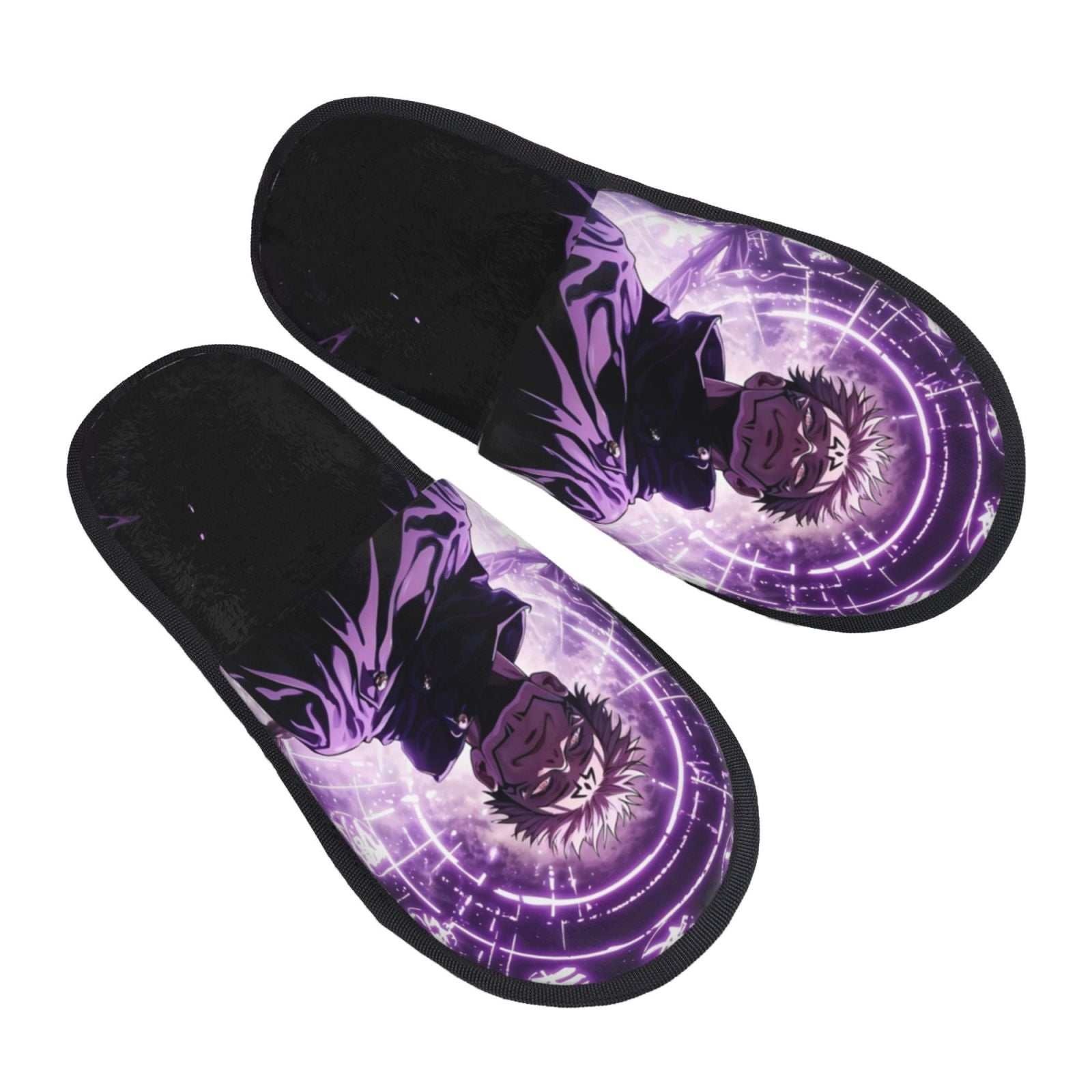 Satoru Gojo Jujutsu Kaisen Furry Slippers for Women Men Fuzzy House ...