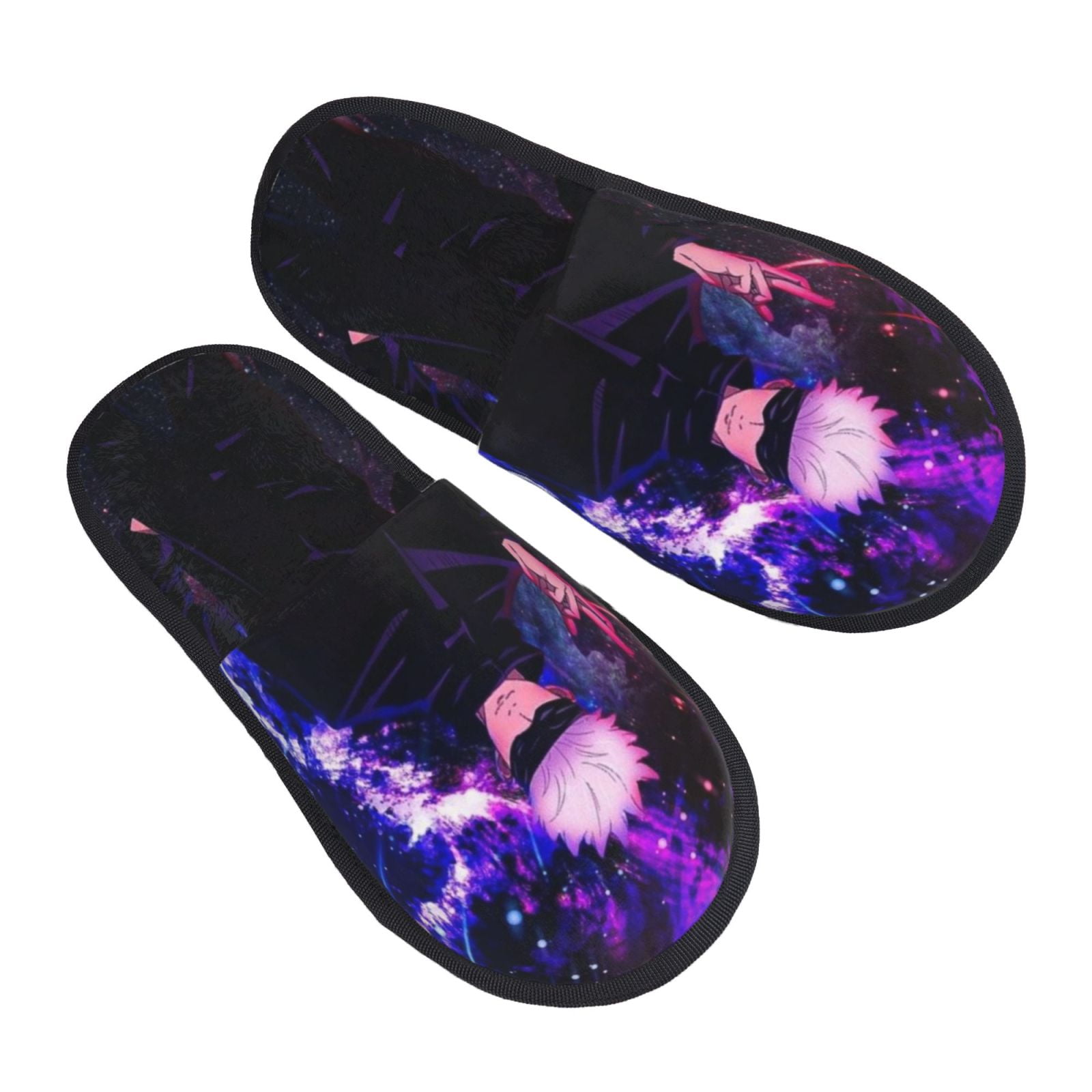 Satoru Gojo Jujutsu Kaisen Furry Slippers for Women Men Fuzzy House ...