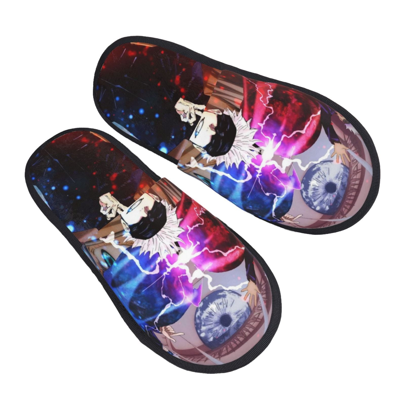 Satoru Gojo Jujutsu Kaisen Furry Slippers for Women Men Fuzzy House ...