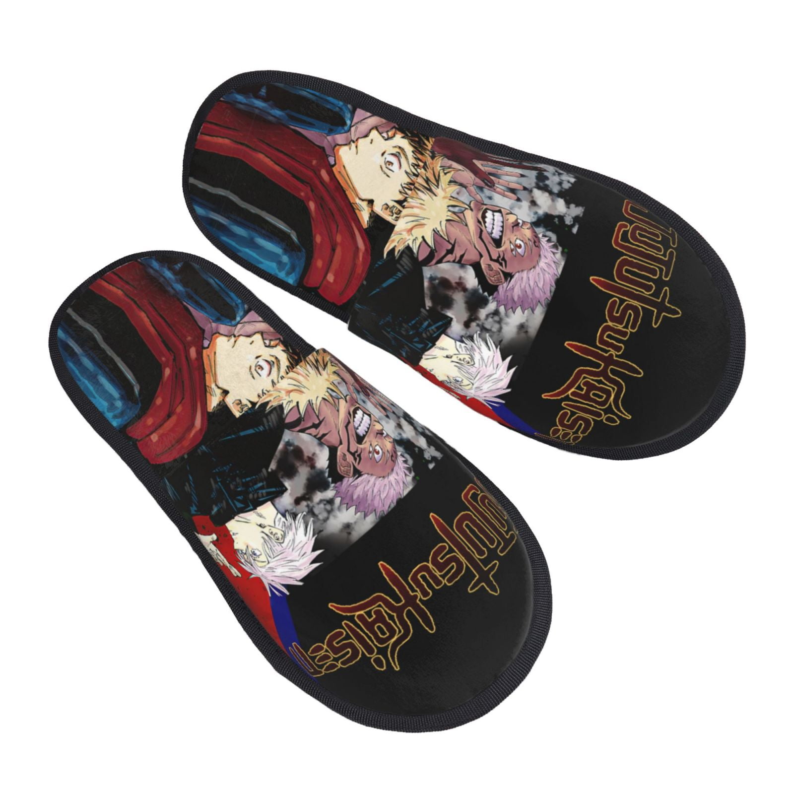 Satoru Gojo Jujutsu Kaisen Furry Slippers for Women Men Fuzzy House Slippers Winter Anti-slip ...