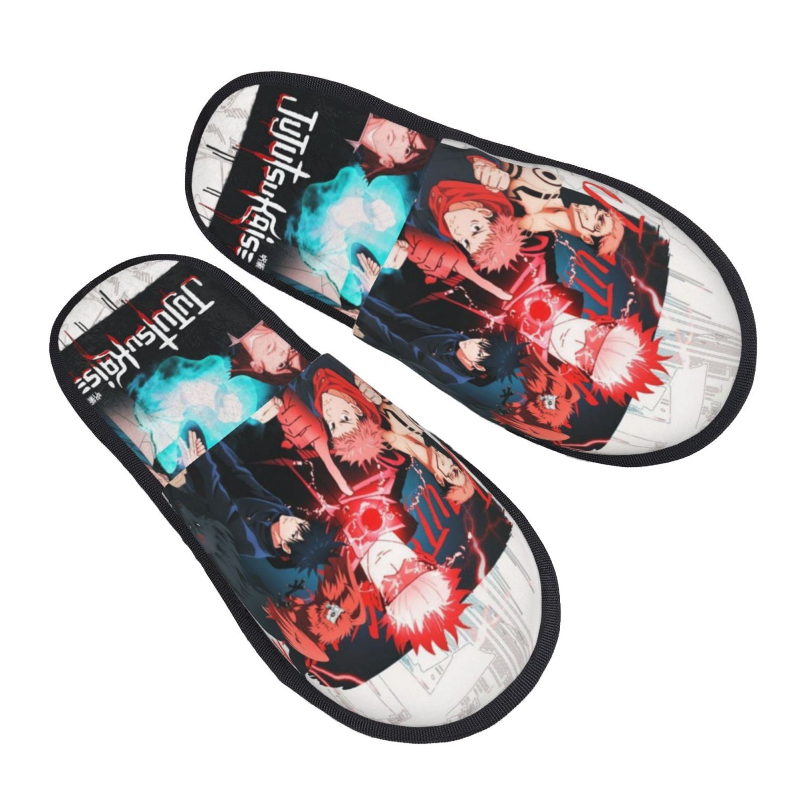 Satoru Gojo Jujutsu Kaisen Furry Slippers for Women Men Fuzzy House ...