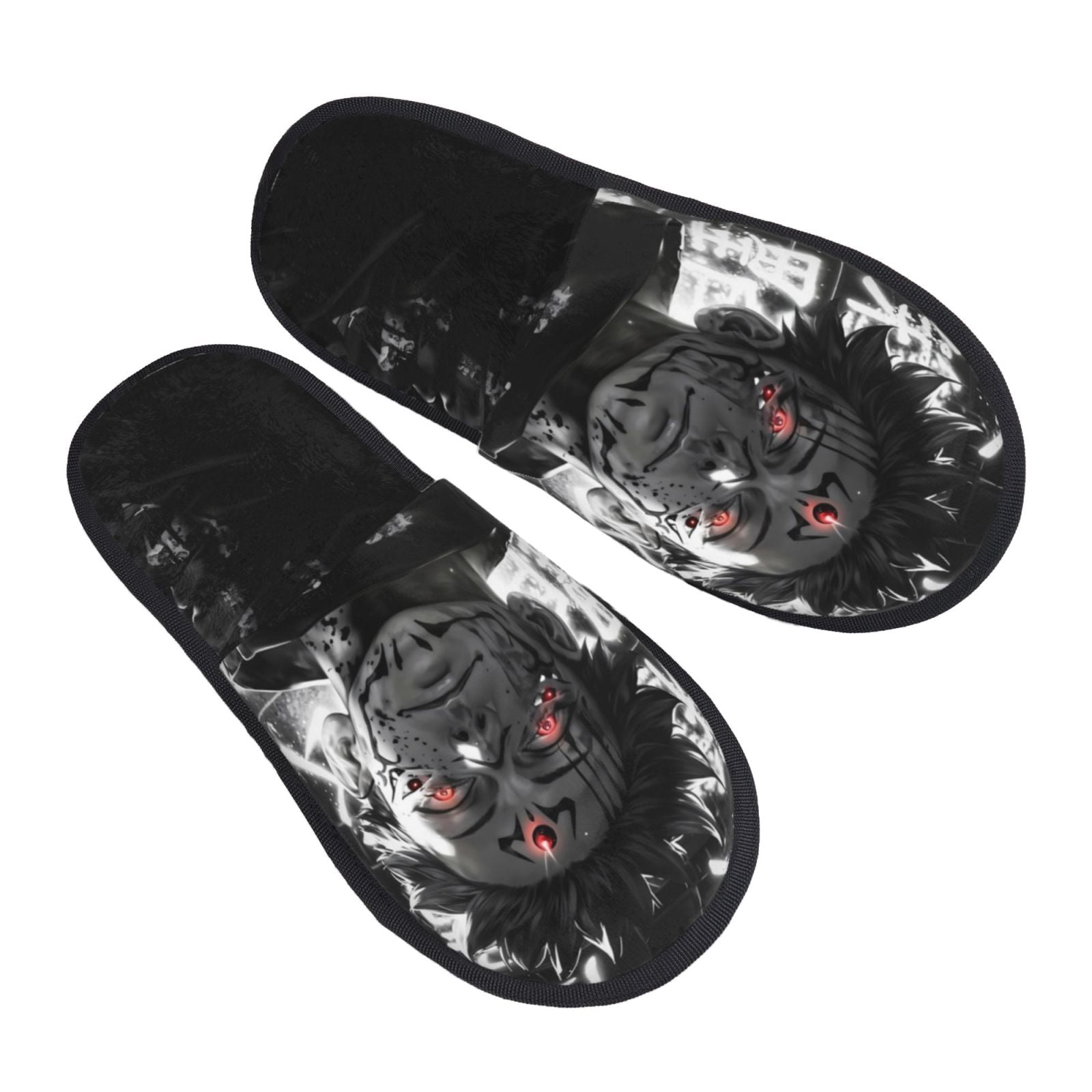 Satoru Gojo Jujutsu Kaisen Furry Slippers for Women Men Fuzzy House ...