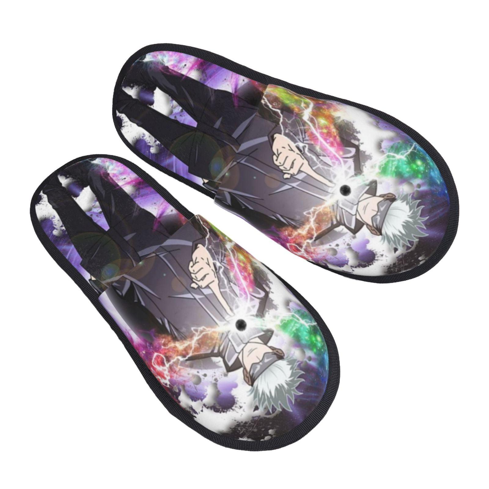 Satoru Gojo Jujutsu Kaisen Furry Slippers for Women Men Fuzzy House ...