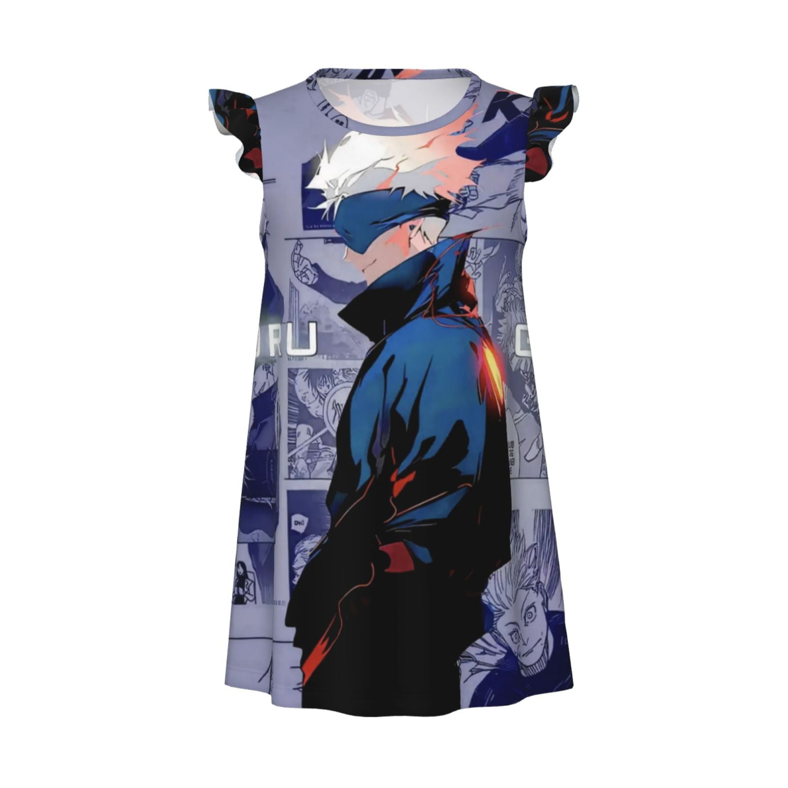 Satoru Gojo Jujutsu Kaisen Girls Nightgowns Pajamas Dress Summer Soft ...