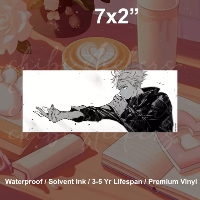 Satoru Gojo Jujutsu Kaisen Happy Bumper Sticker Anime Eyes Jdm Vinyl ...