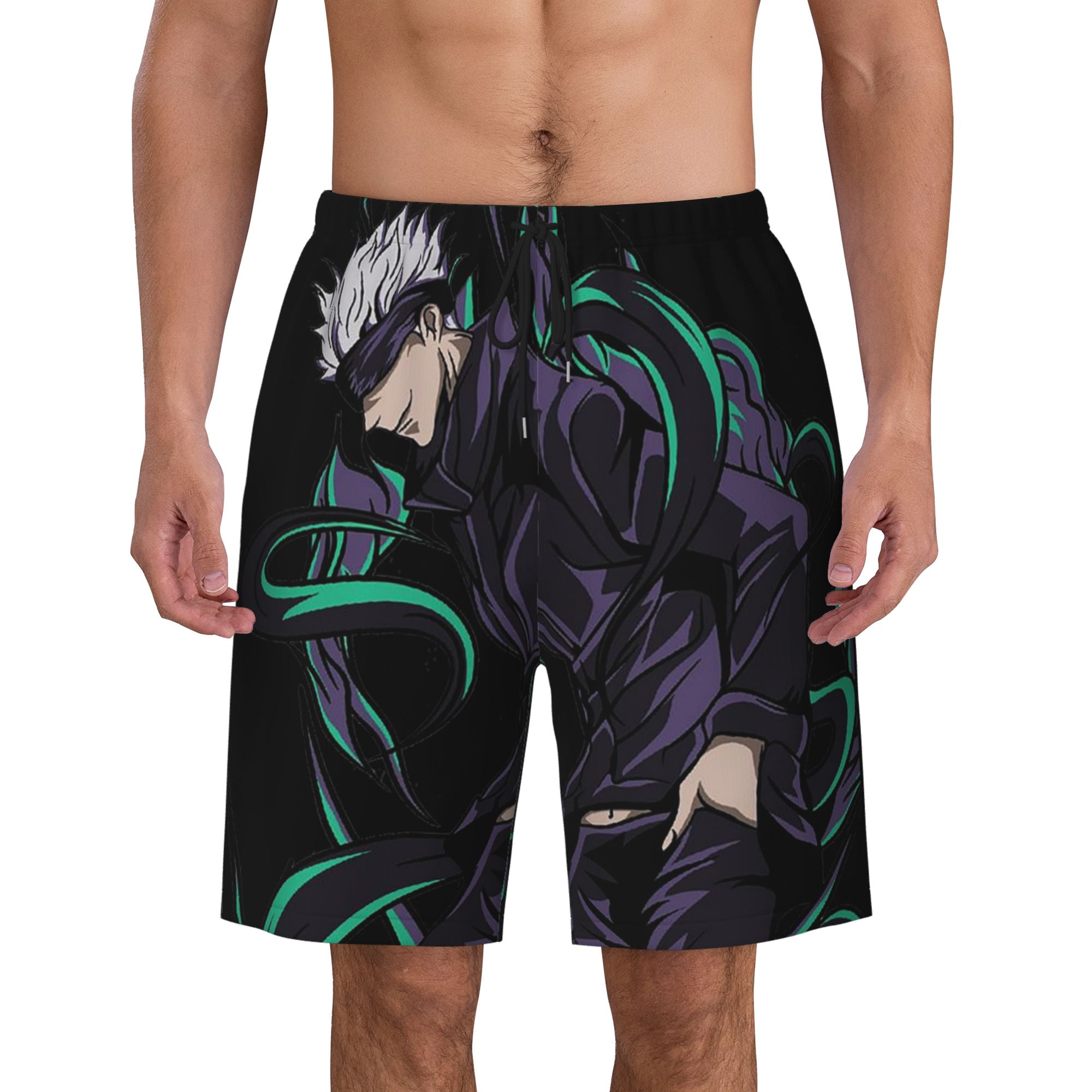 Satoru Gojo Jujutsu Kaisen Men's Board Shorts Quick Dry Swimwear Swim ...