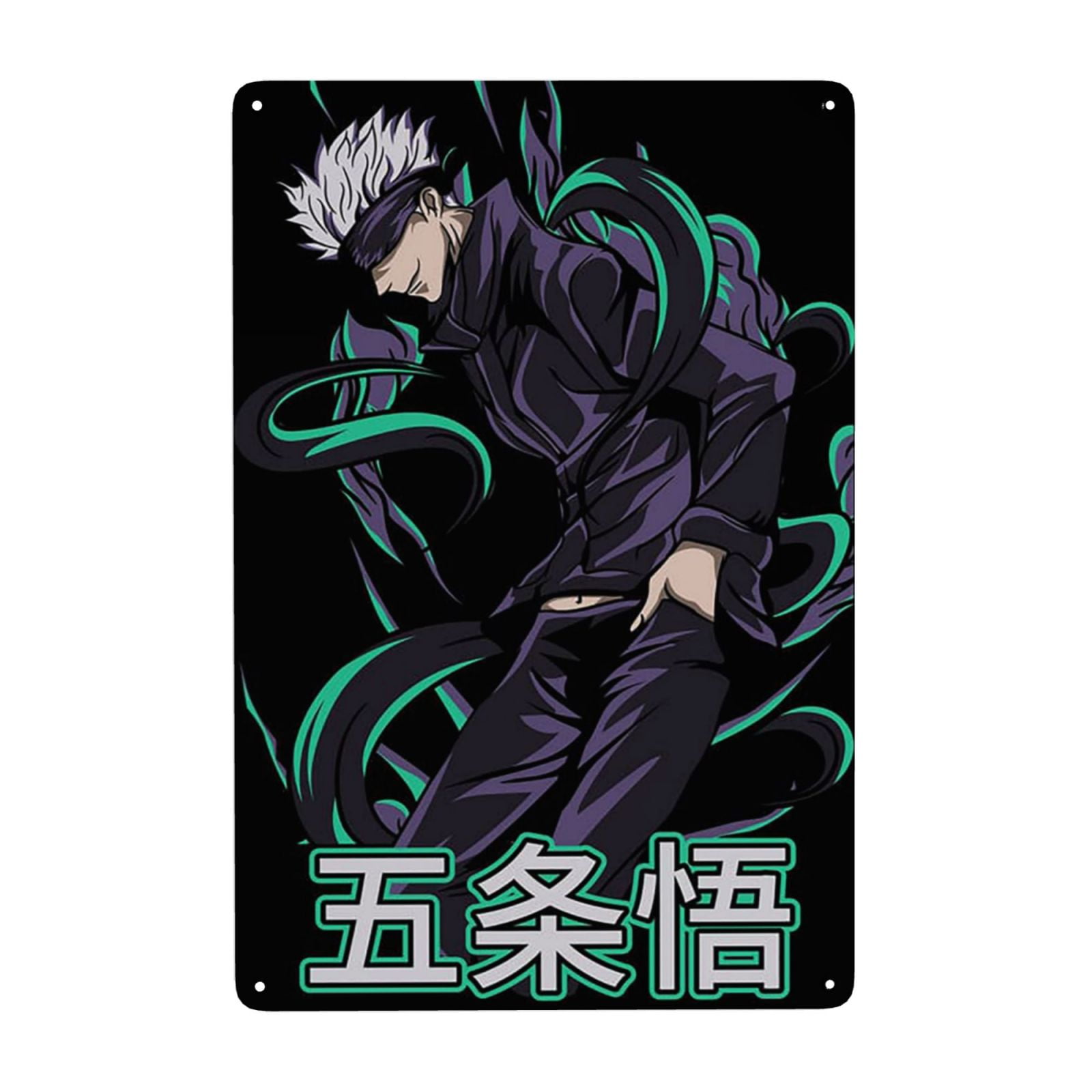 Satoru Gojo Jujutsu Kaisen Poster Vintage Tin Sign For Bar Office Home ...