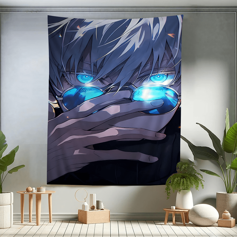 Satoru Gojo Jujutsu Kaisen Tapestry Anime Tapestry Hanging Tarot Hippie ...