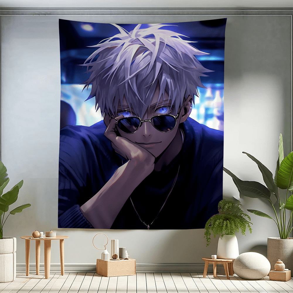Satoru Gojo Jujutsu Kaisen Tapestry Anime Tapestry Hanging Tarot Hippie ...