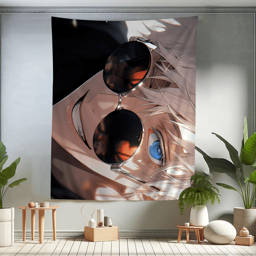 Satoru Gojo Jujutsu Kaisen Tapestry Anime Tapestry Hanging Tarot Hippie ...
