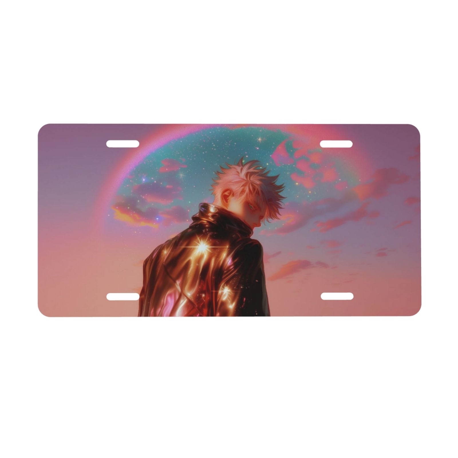 Satoru Gojo License Plate, Car Front License Plates With 4 Holes, Metal ...