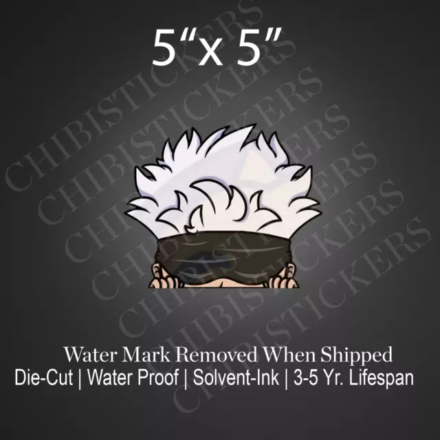 Satoru Gojo Masked Anime Sticker Vinyl Sticker Waterproof Decal Phone ...