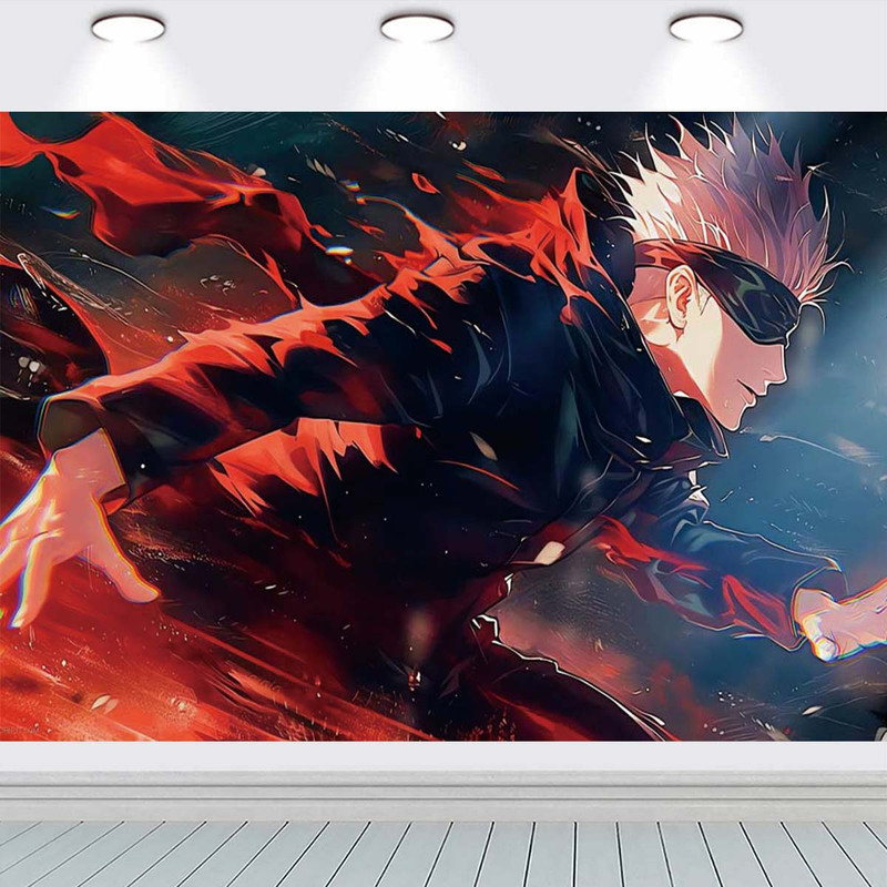 Satoru Gojo Party Supplies Background Backdrop Taspestry Banner Poster ...