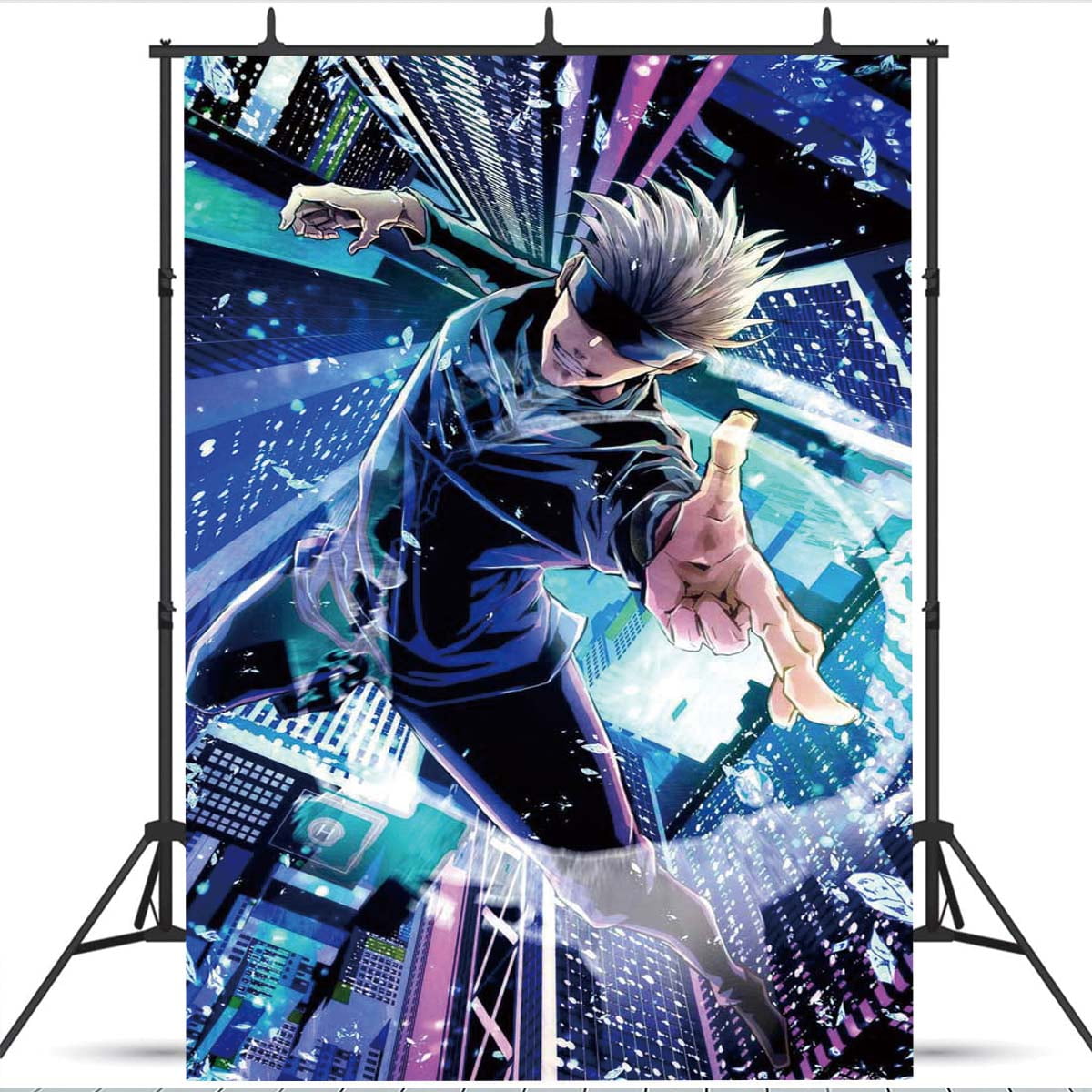 Satoru Gojo Post school Wall Decor Birthday Banner Backdrop Background ...